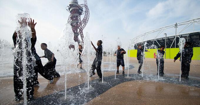 ArcelorMittal Orbit tower in the Queen Elizabeth Olympic Park, east London,