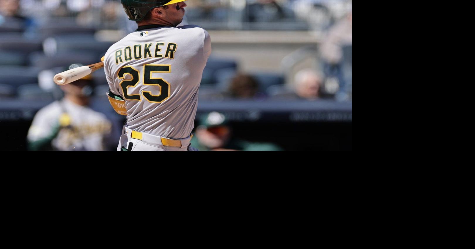 Athletics slugger Brent Rooker placed on IL with oblique strain, ending ...