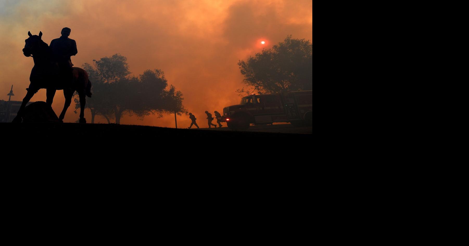 Wildfire erupts near Reagan library in suburbs north of Los Angeles
