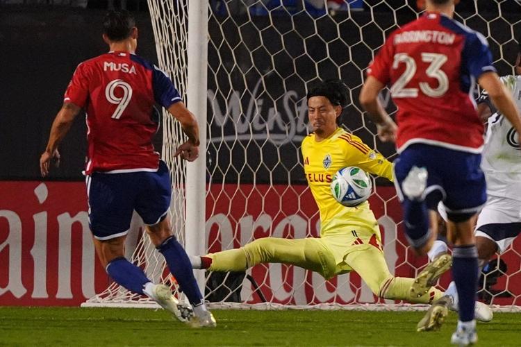 Priso scores in stoppage time, Halbouni nets winner in PK shootout as Whitecaps sweep Dallas