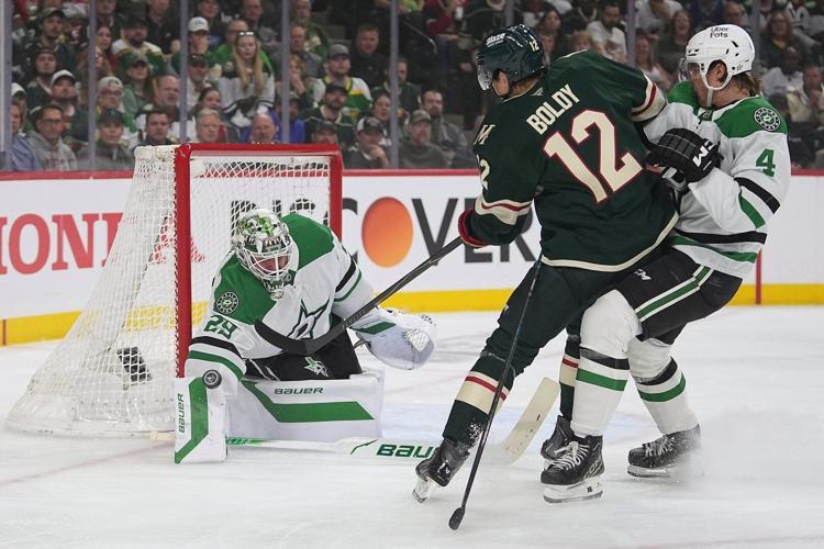 Boldy steps up for the Wild against the Stars with a 'big-man game' to ...