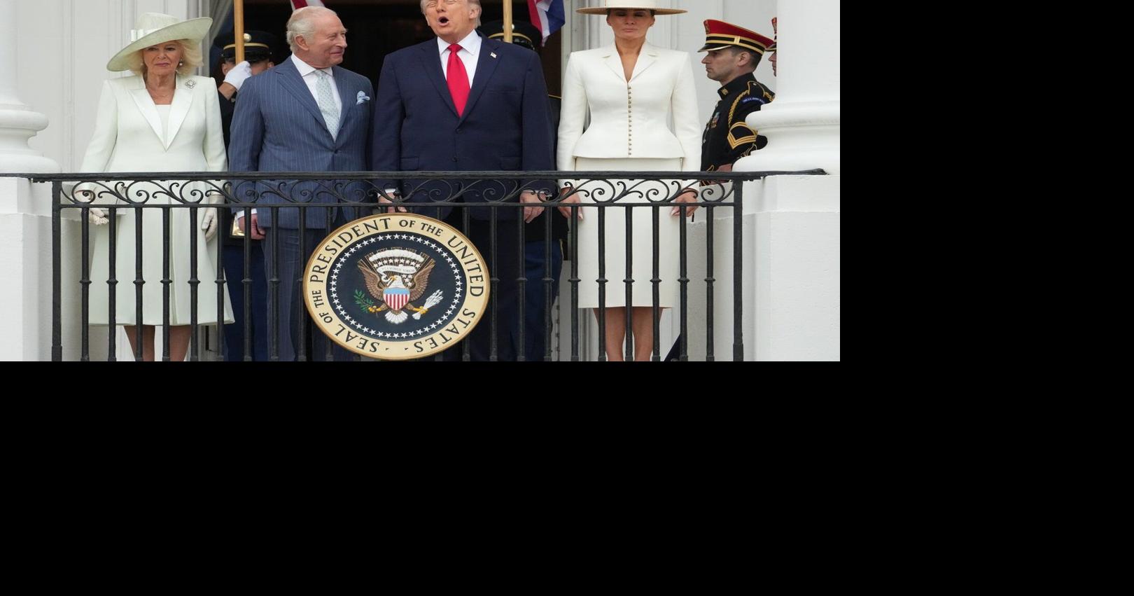 Trump and Charles greet each other warmly as the king begins a day of ...