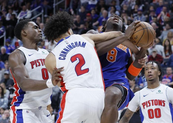 Pistons star Cade Cunningham tries to stay upbeat after ugly finish to Game 4 loss to Knicks