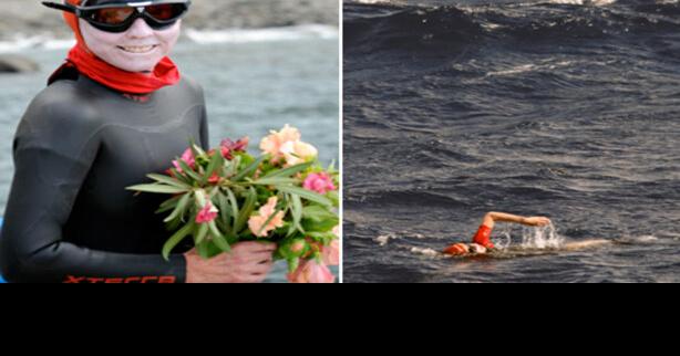 American, 56, becomes first woman to swim across Atlantic