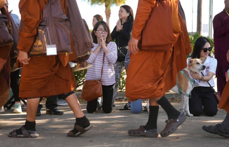Buddhist monks resume 2,300-mile walk for peace after accident near Houston