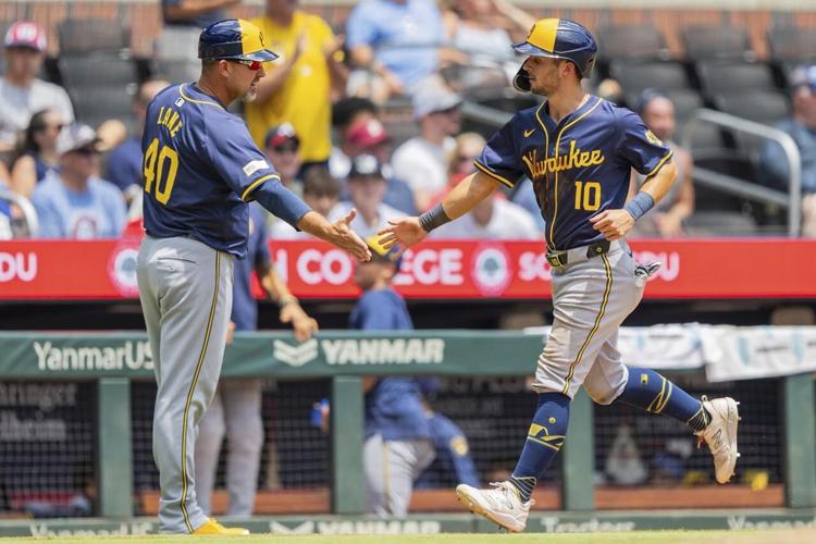 Rookie Jackson Chourio hits 2 home runs, Brewers win 16-7 to sweep the ...