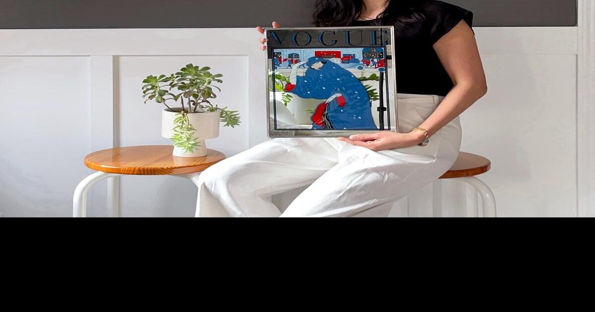 Vintage Vogue mirror reflects the thrill of a trip to Paris