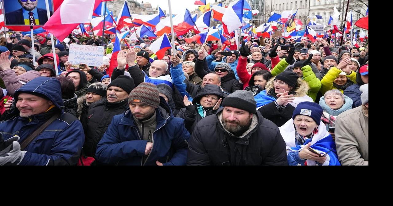 An anti-government protest in Czech capital draws thousands