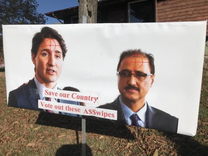 Police looking into Edmonton sign that puts crosshairs on Justin ...