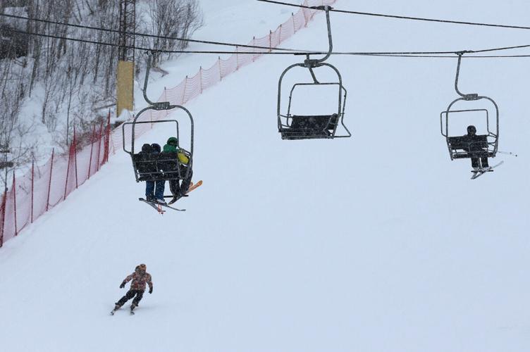 Sudbury in winter features skating path and Science North