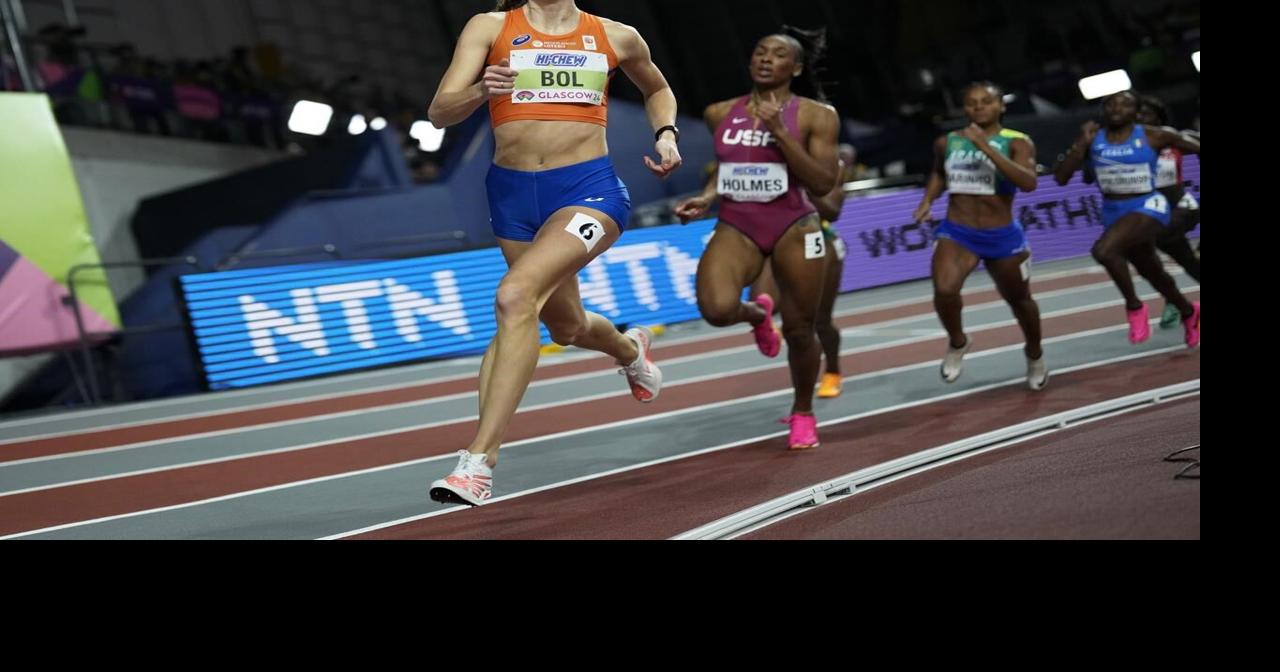 Femke Bol breaks her own 400m world record at indoor worlds