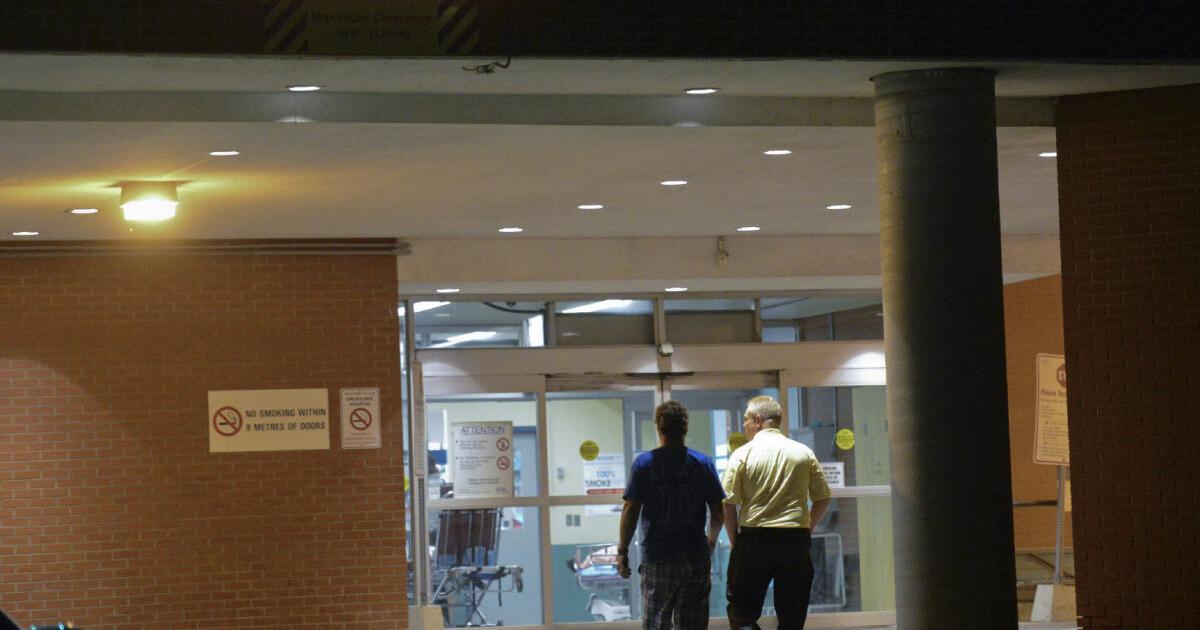 Toronto Mayor Rob Ford at Humber River Regional Hospital in Etobicoke