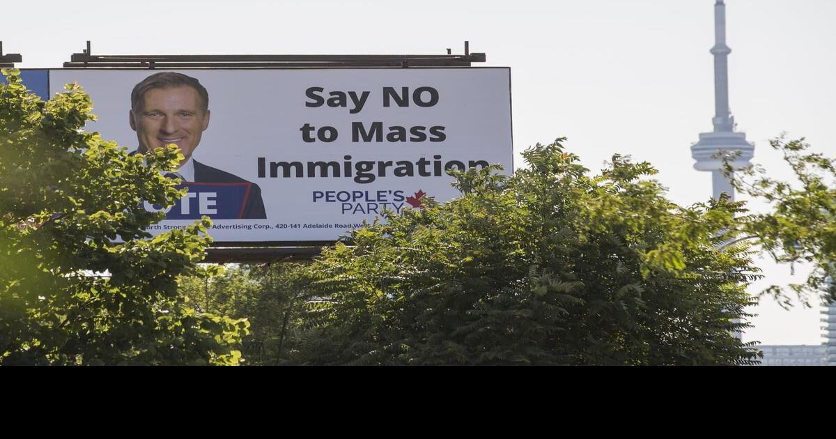 Anti-immigration billboards promoting Bernier’s party will be taken ...
