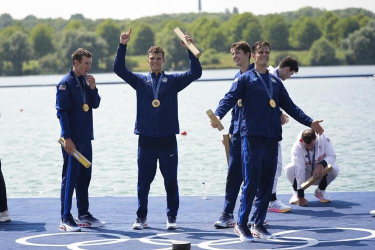 US wins its first rowing Olympic gold medal in the men’s four class ...