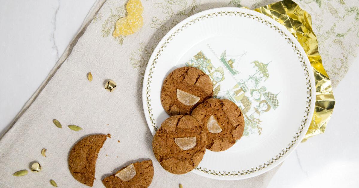 Ginger-Cardamom Cookies a chewy, delicious hit