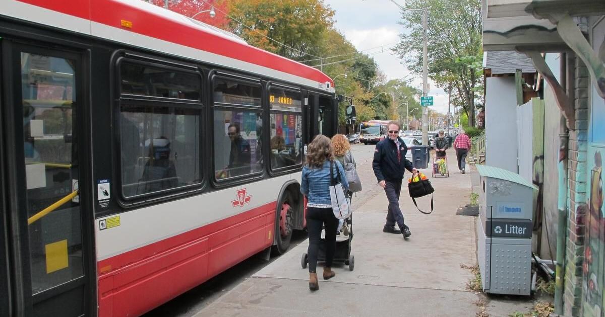 Unmarked TTC bus stop on Jones Avenue is hard to find