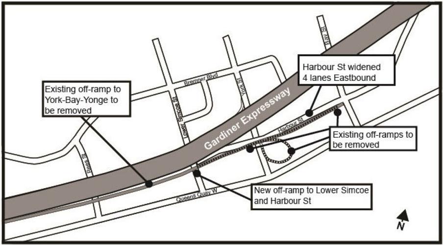 Gardiner busy on first day of downtown ramp closure