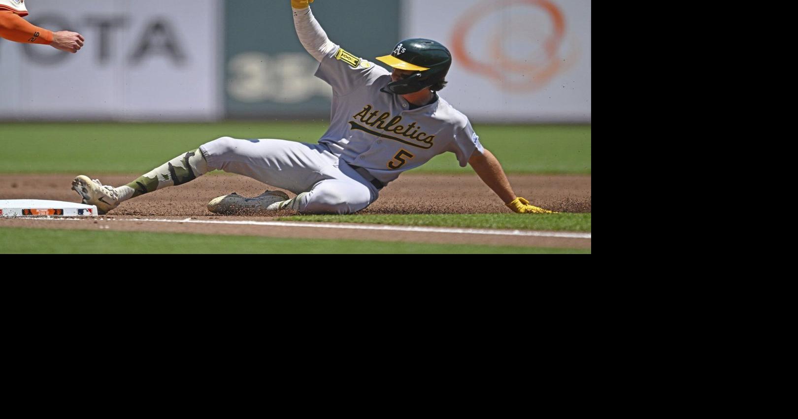 Athletics shortstop Jacob Wilson leaves game vs. Angels after getting ...