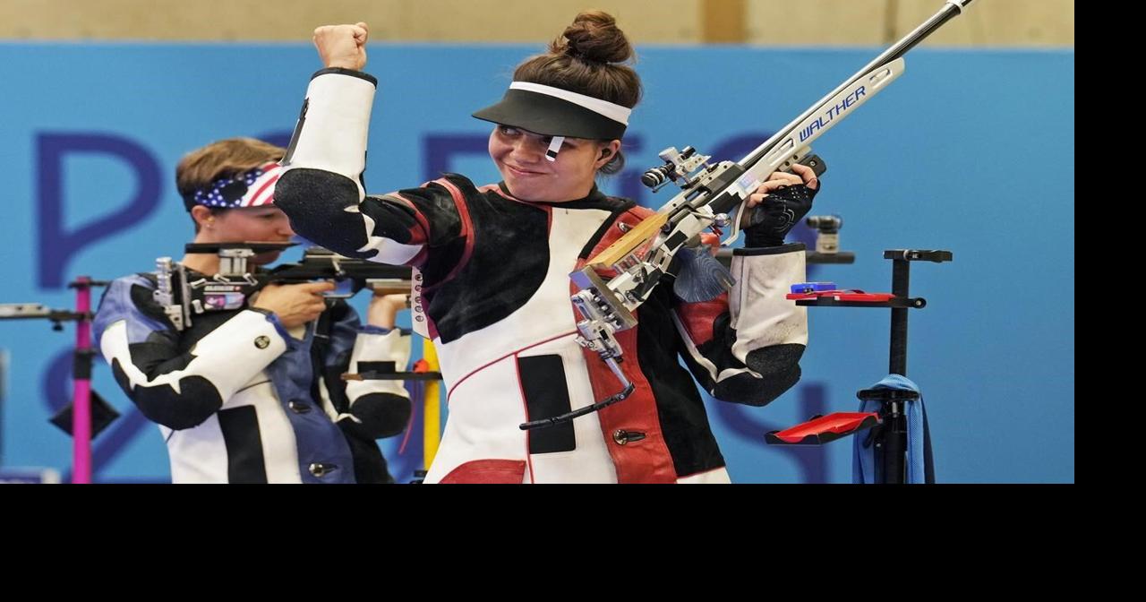 Chiara Leone wins women's 50-meter rifle 3 positions shooting for 1st ...