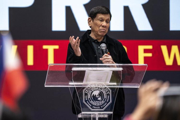 Philippine ex-President Duterte brushes off possible arrest by ICC on a ...