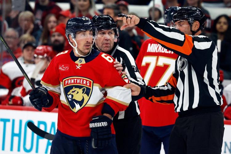 Panthers pay tribute to Brad Marchand's 1,000th point with pre-game ...