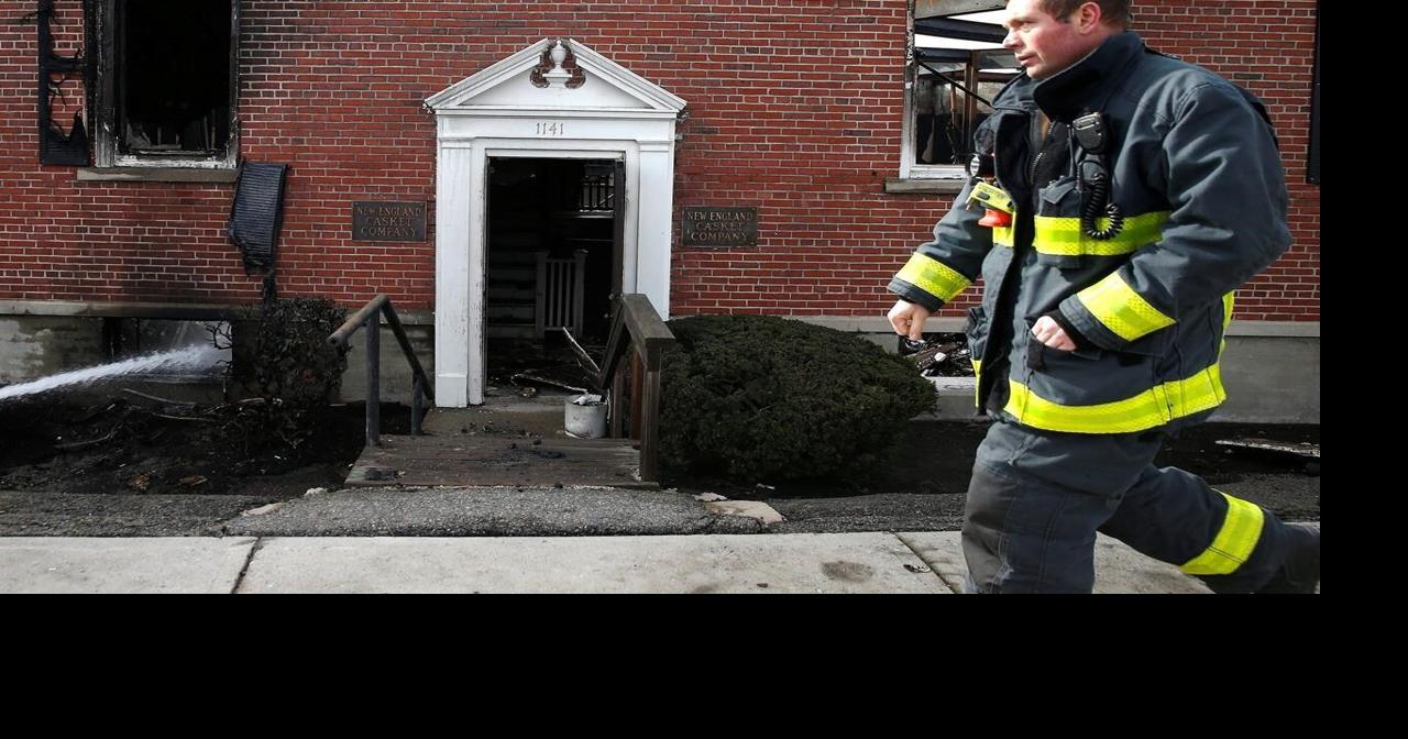 Massive fire at casket company under control, 5 hurt