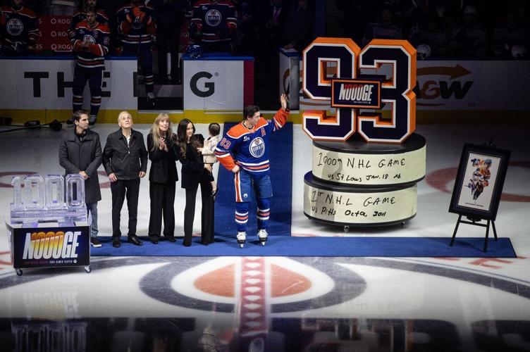 Nugent-Hopkins scores winning goal for Oilers in his 1,000th NHL game
