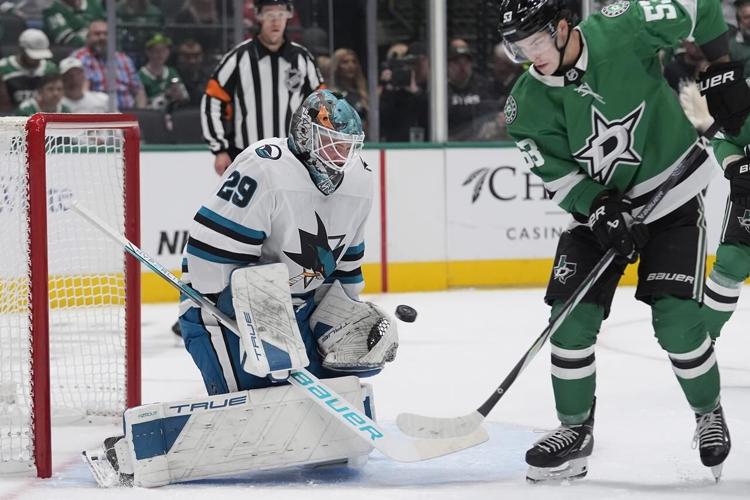 Stars remain undefeated with a 3-2 shootout win over Sharks after ...