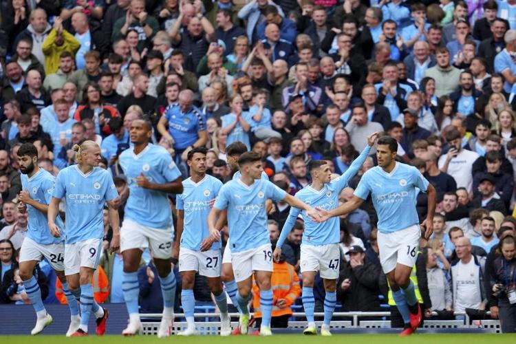 Rodri sent off and Haaland scores for Man City in 2-0 win over ...