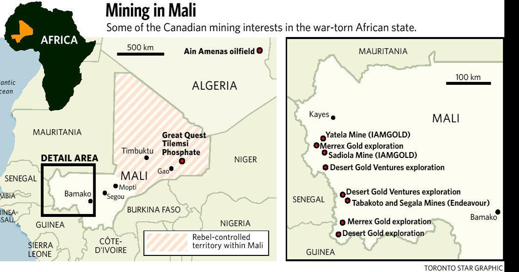 Canadian miners caught up in Mali unrest