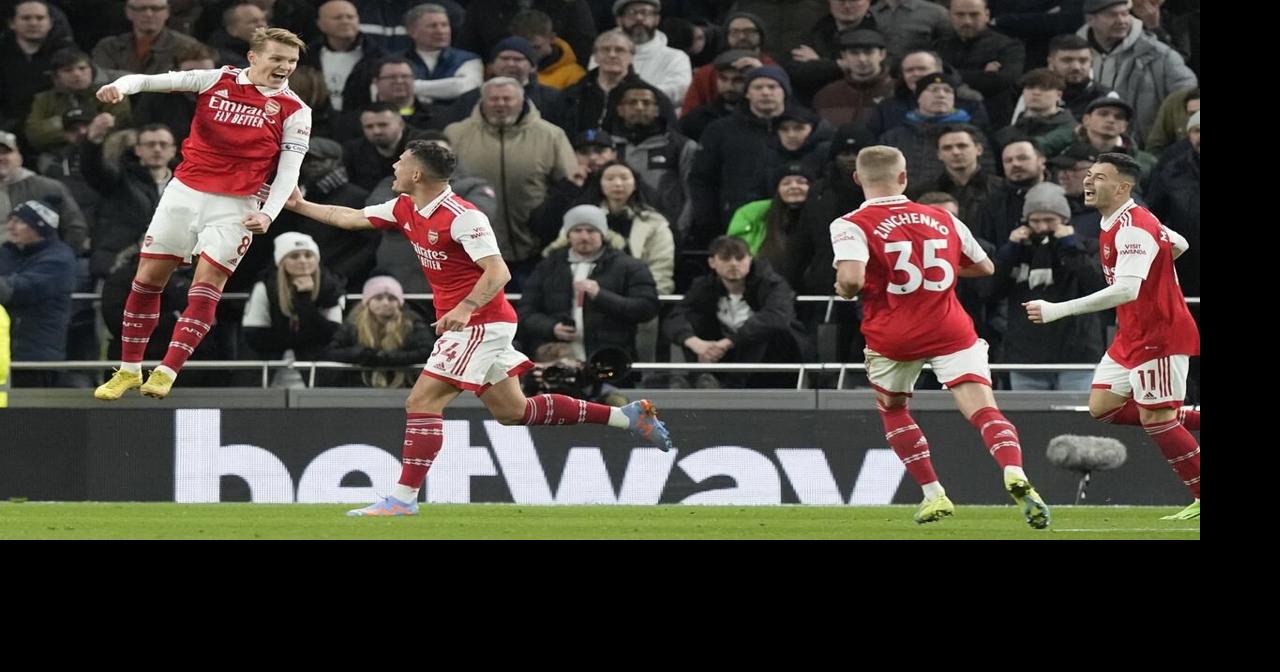 Arsenal beats Tottenham 2-0 to stretch EPL lead to 8 points