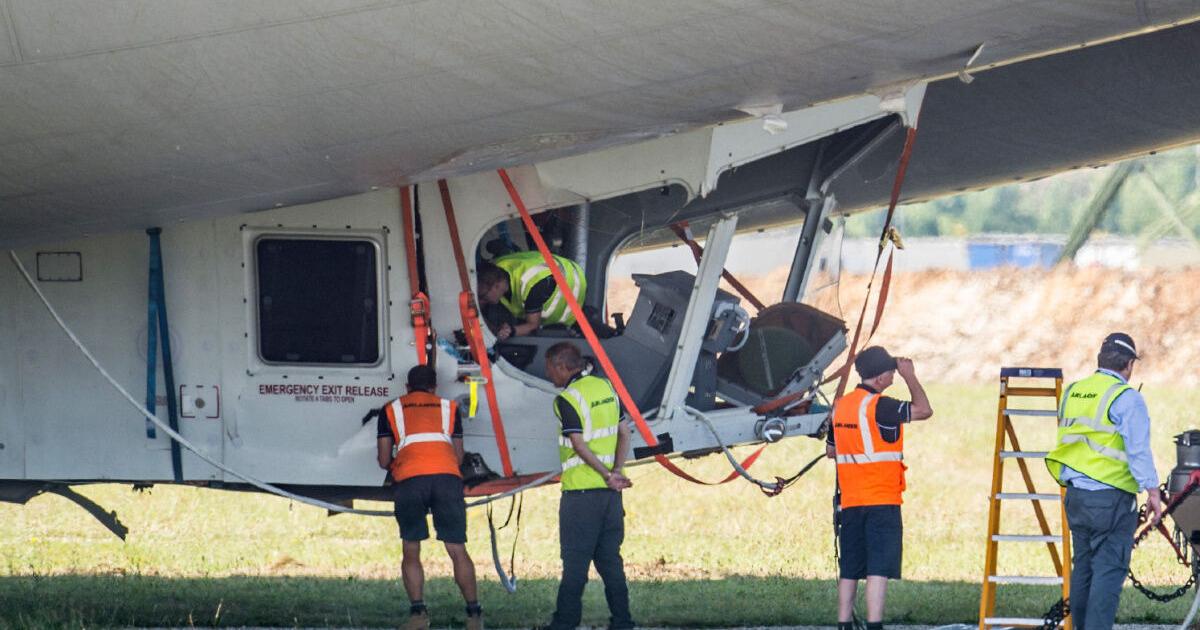 World’s largest aircraft, nicknamed ‘flying bum,’ damaged on second ...