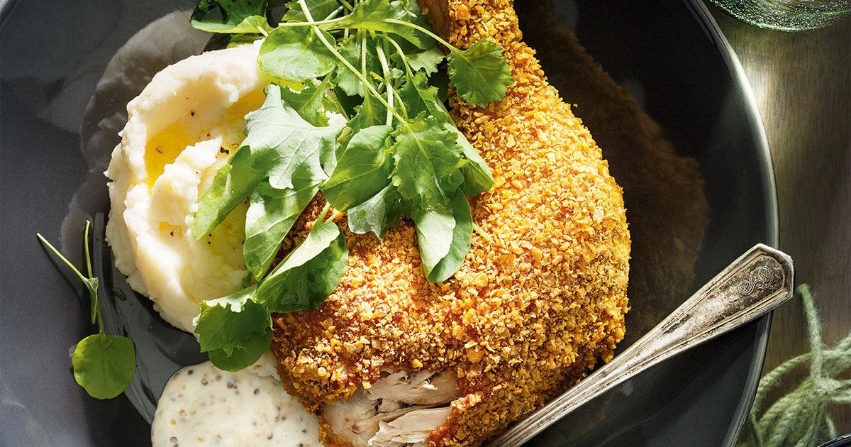 Cornflake-Crusted Chicken Legs
