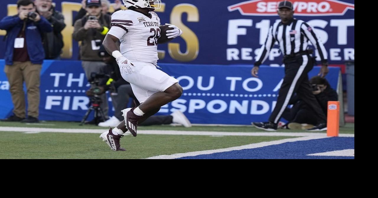 Brian Holloway returns 2 picks for TDs, Texas State beats Rice 45-21 in ...