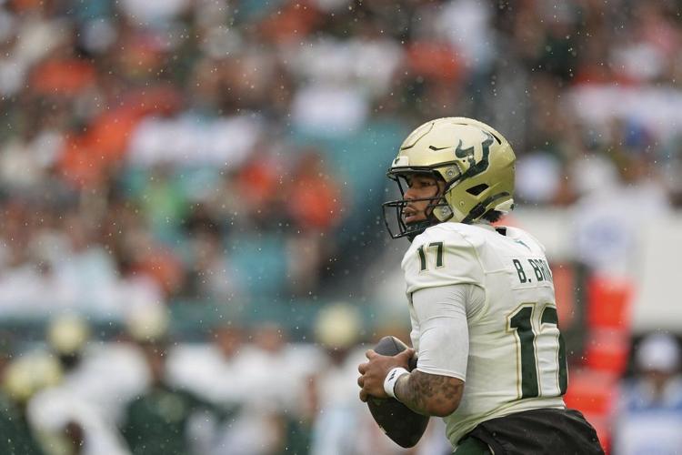 USF's Byrum Brown, Miami's Carson Beck each intercepted, ending long ...