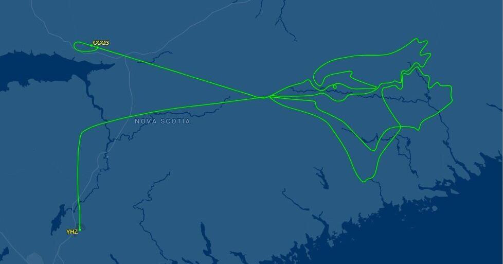 Halifax pilot, Blue Jays fan draws team logo with flight path