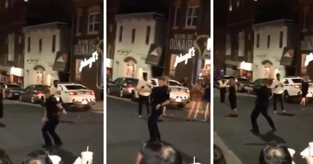 Watch me: Halifax police officer does the Nae Nae dance on Pizza Corner