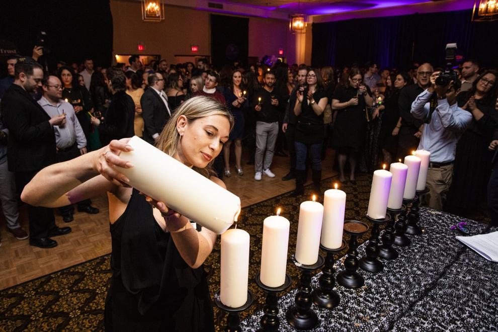 Hundreds gather to celebrate Hanukkah, denounce antisemitism