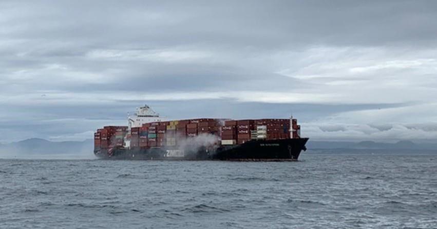 Fire on cargo ship in B.C. under control but not known how many ...