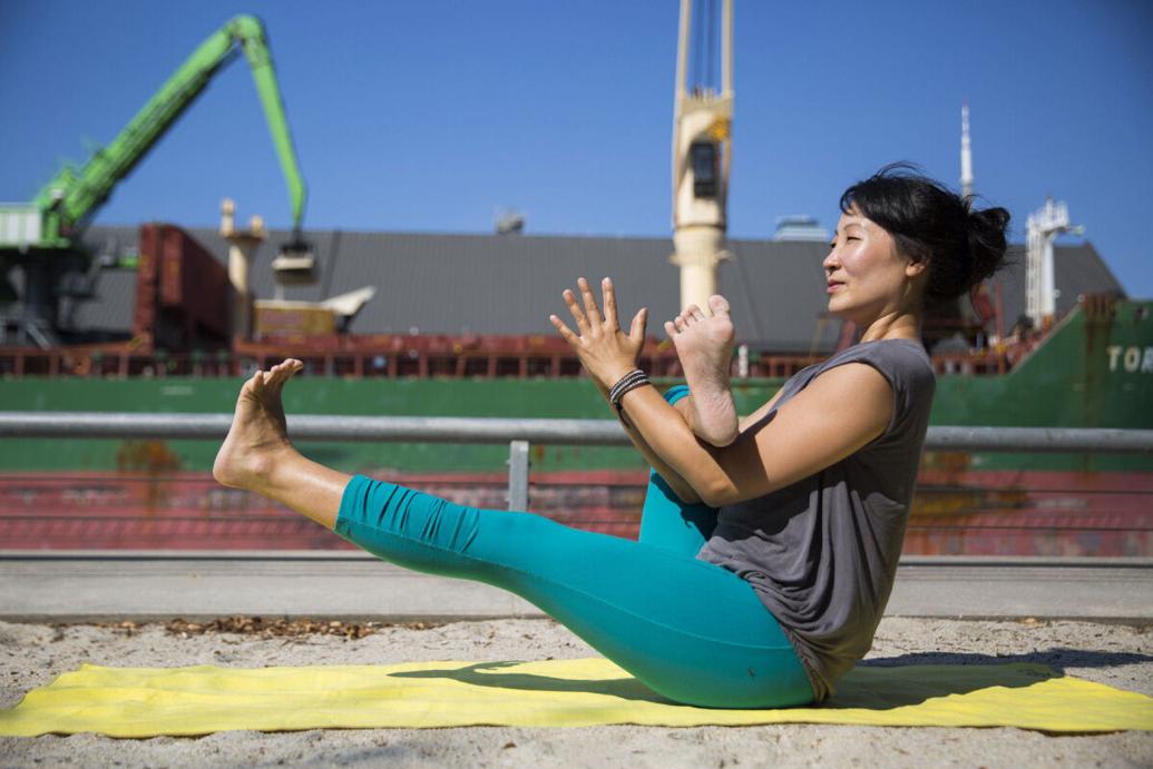 Bird-inspired Seagull Pose stretches and strengthens hips: Yoga Moves