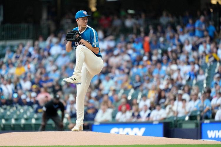 Misiorowski strikes out 15 in complete-game 1-hitter as Brewers beat ...
