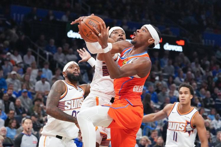Thunder win 11th straight to improve to 19-1, beating Suns 123-119 to ...
