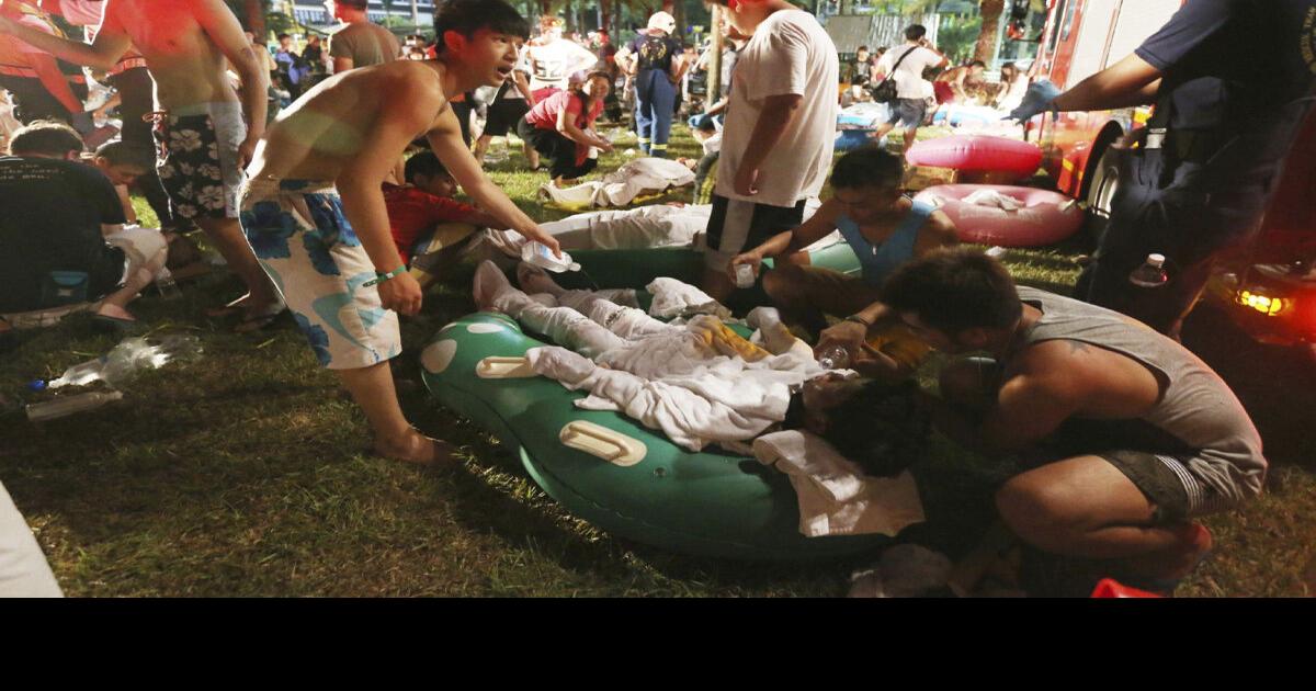 Taiwan water park fire leaves hundreds in hospital