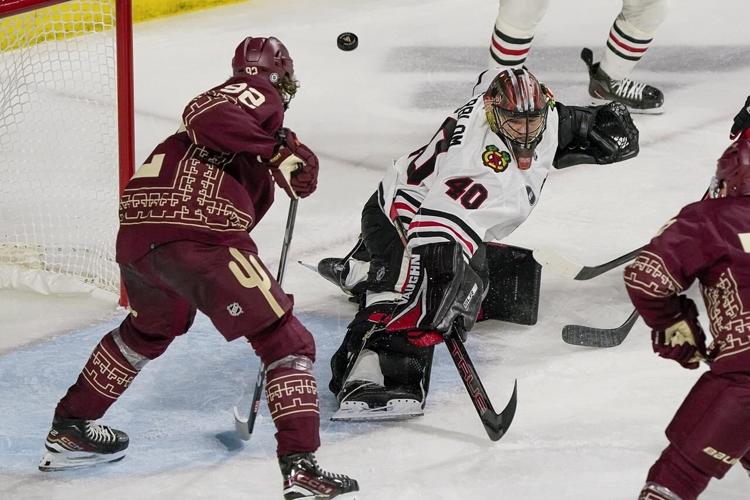 Michael Carcone scores 3 times as Arizona Coyotes pound Chicago ...