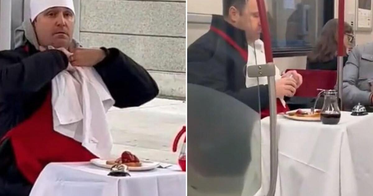 Videos of man eating french toast on the TTC subway goes viral