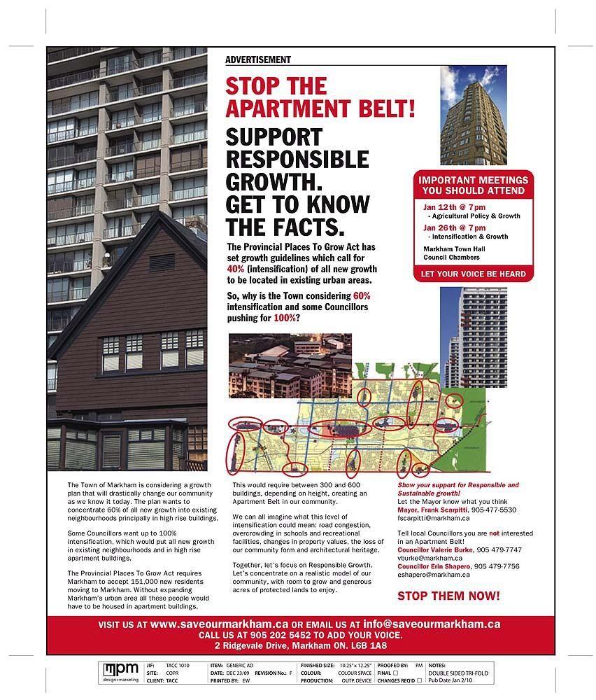 Developer denies ties to controversial Markham ad