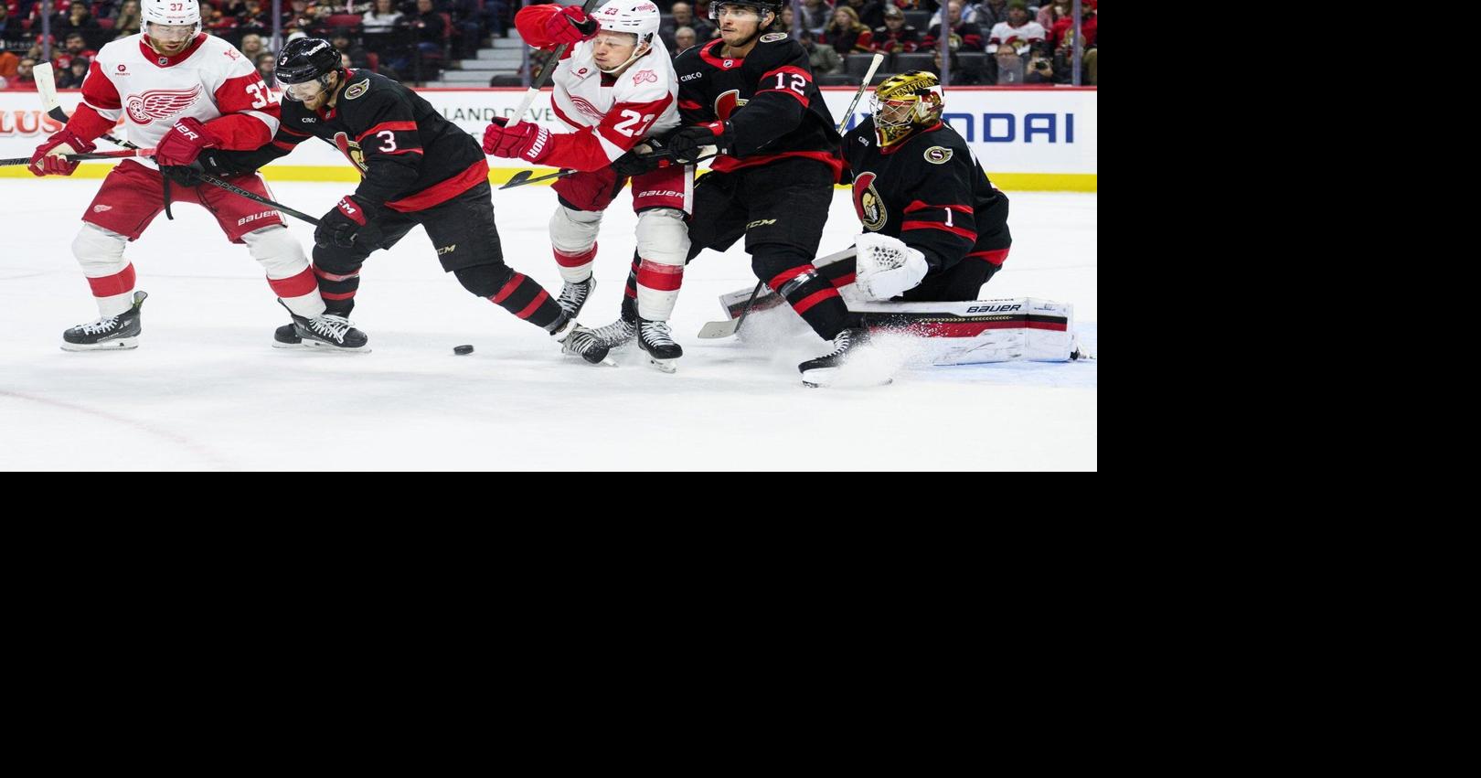 Red Wings pounce on Senators early, hold on for 5-3 win