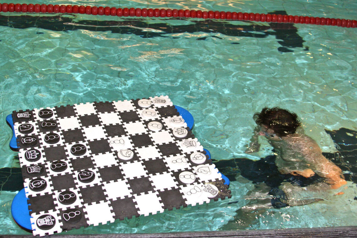 Underwater chess is one of the mind games at Mind Sports Olympiad