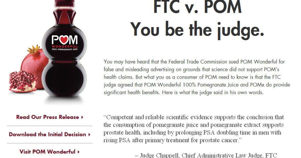 POM Wonderful fights FTC ruling with marketing blitz