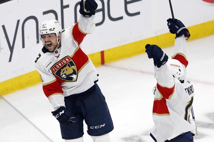 Panthers oust record-setting Bruins 4-3 in OT in Game 7